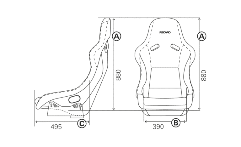 RECARO Classic Pole Position Cuir Noir et Pépita - SELLERIE MINOT