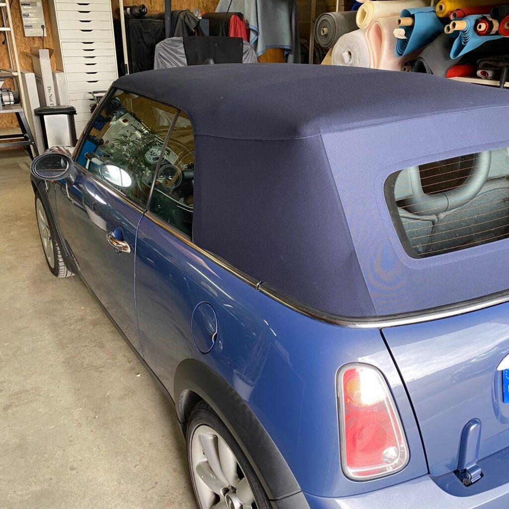 Remplacement capote MINI cabriolet R52 - SELLERIE MINOT